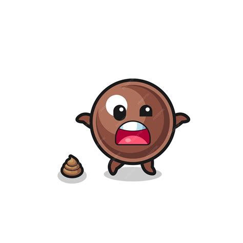 Premium Vector Tapioca Pearl Earth Surprised To Meet Poop