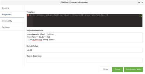 Multi Select Modmore Documentation