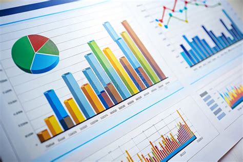Analyzing Graphical Data On A White Background Stock Illustration
