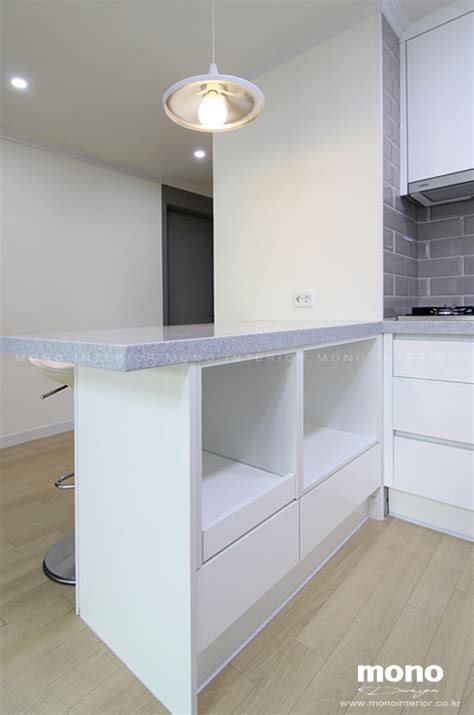 Monointerior Mono 포트폴리오 공간별 서울 동작구 본동 한강쌍용아파트 20평대 신혼집 주방인테리어 모노인테리어