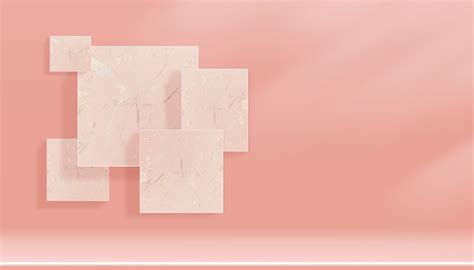 벽에 빈 핑크 대리석 프레임 갤러리 인테리어 벽에 스포트라이트에서 빛과 그림자 매달려 최소한의 디스플레이 혼합 사각형과 직사각형 모양 벡터 추상 기하학적 모양 배경 0명에