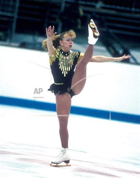 Tonya Harding Performing Her Technical Program During The Xvll Winter Olympics In Albertville