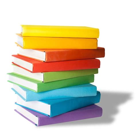 Premium Psd Stack Of Multicolored Books