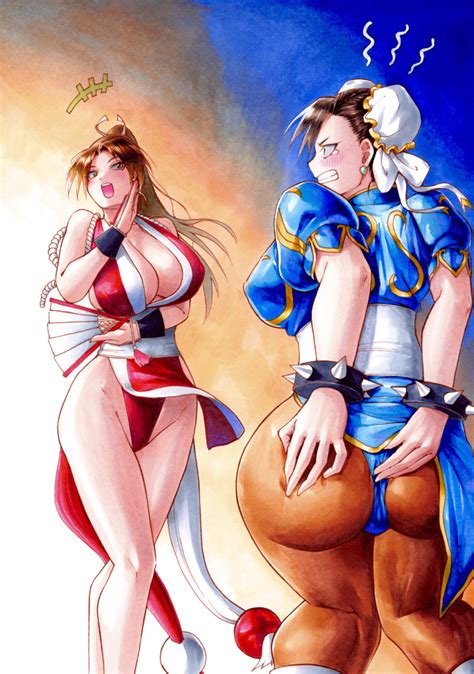 Rule 34 2girls Absurdres Annoyed Ass Breasts Brown Eyes Brown Hair