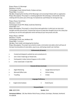 Amar Cv PDF
