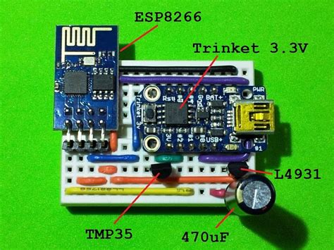 Mini Client With The Arduino Trinket And The Esp8266 Arduino Arduino Projects Electronics