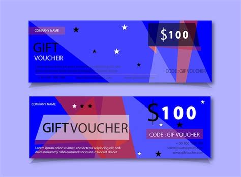 상품권 디자인 프리미엄 벡터