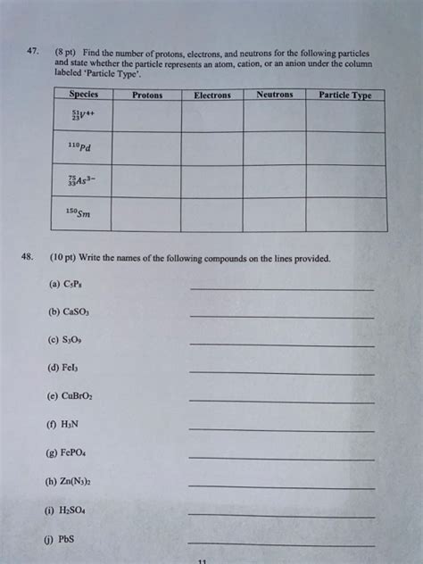 Solved Pt Find The Number Of Protons Electrons And Chegg