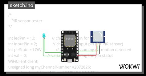 Pir Sensor Motion Wokwi Esp32 Stm32 Arduino Simulator
