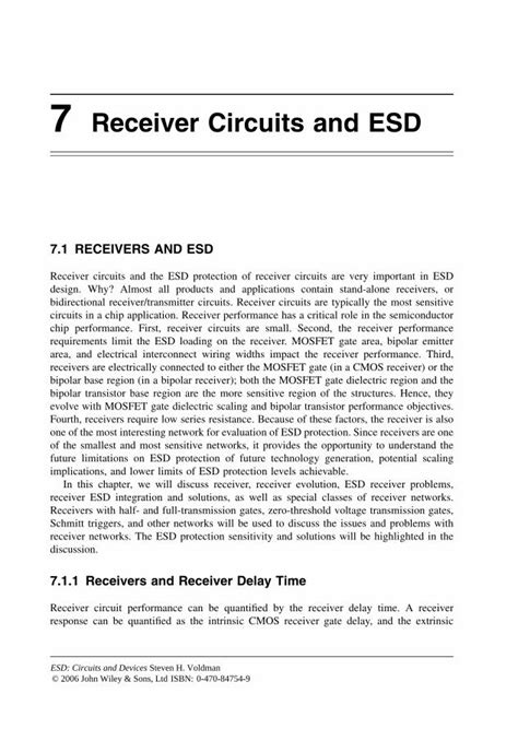 Pdf Esd Circuits And Devices Receiver Circuits And Esd Dokumentips