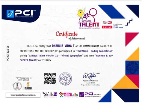 Dhanuja Vidya On Linkedin Codingcontest Teamwork Achievement Campustalent Runnerup Topscorer
