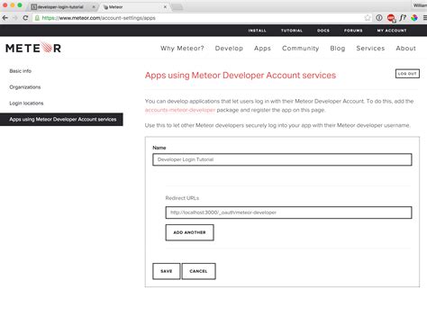 Meteor Developer Login Accounts Will Vincent