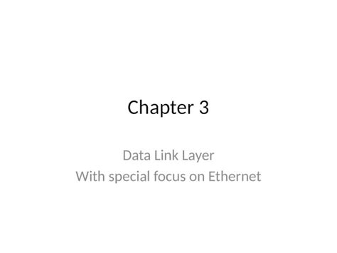 Pptx Chapter 3 Data Link Layer With Special Focus On Ethernet Dokumentips