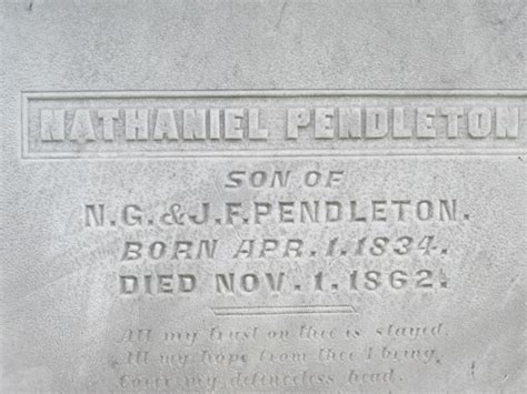 Nathaniel Pendleton 1834 1862 Find A Grave Memorial