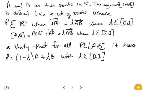 solved a and b are two points in r the segment [a b] is