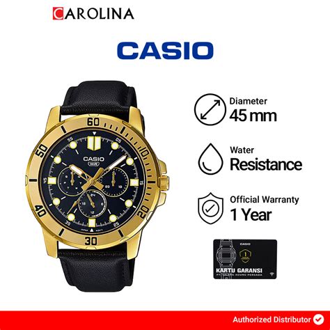 Jual Jam Tangan Pria Casio General Mtp Vd300gl 1e Analog Dial Black Leather Band Shopee Indonesia