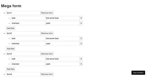 Mega Form Codesandbox