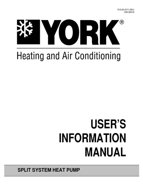 York User Manual E1re Pdf Thermostat Air Conditioning