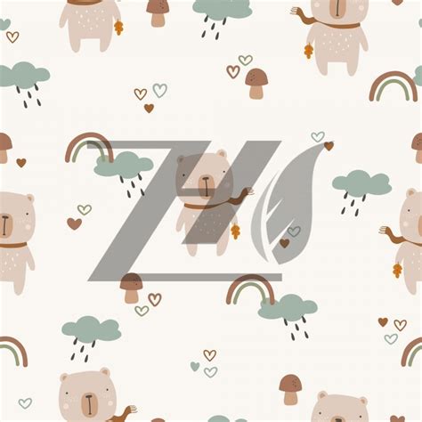 دانلود وکتور پترن خرس کودکانه دانلود رایگان فایل لایه باز، Psd، وکتور