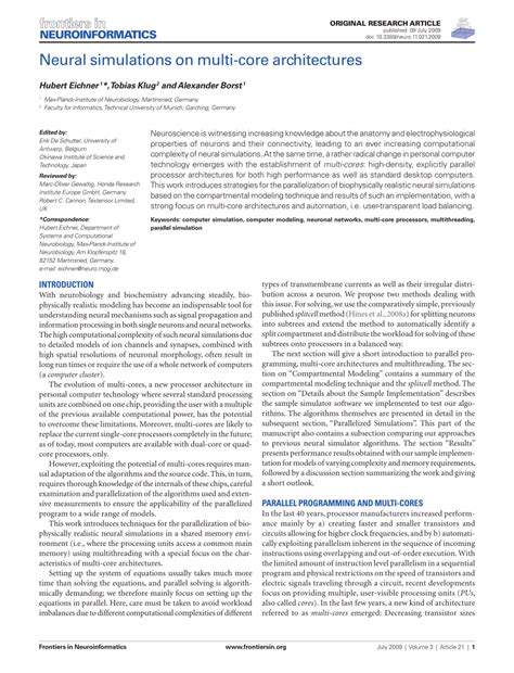Pdf Neural Simulations On Multi Core Architectures