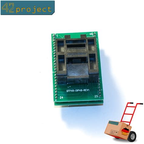 Ic Sockel Programmier Adapter Smd Tqfp48 Qfp48 Lqfp48 05mm Auf Dip48 2