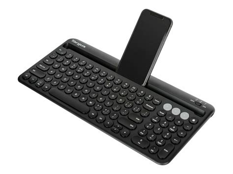 Targus Keyboard With Phone Holder Black Antimicrobial Input Device Promotech