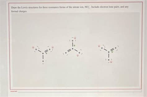 Solved Draw The Lewis Structures For Three Resonance Forms