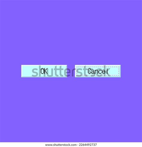 Cartoon Ok Cancel Ui Button Set Stock Vector Royalty Free Shutterstock