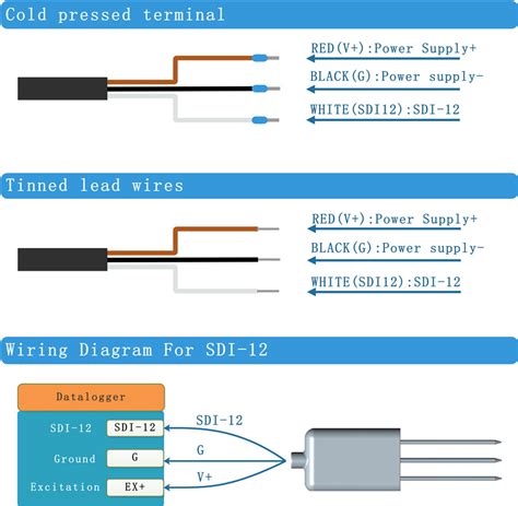 MEC10 E F Low Cost Soil Moisture EC Temperature Sensor SDI12 Interface INFWIN INFWIN