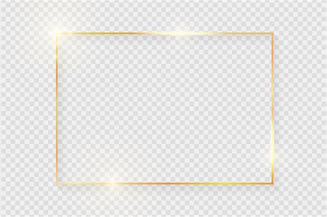 투명 한 배경에 격리 된 그림자와 골드 빛나는 빛나는 빈티지 프레임 황금 럭셔리 현실적인 사각형 테두리입니다 0명에 대한 스톡 벡터 아트 및 기타 이미지 Istock