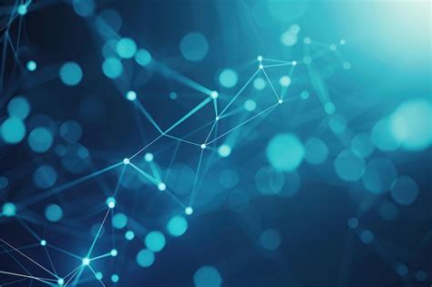 Premium Photo Abstract Blockchain Network Graphic Design On Blue