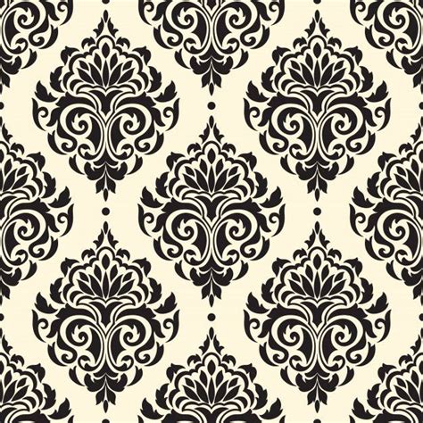 Free Vector Damask Seamless Pattern Background Background Patterns Damask Pattern Seamless