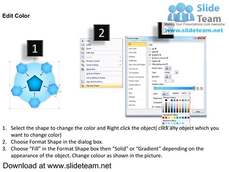 Interconnected Hexagonal Comb Pointing Inwards Process 5 Stages Powerpoint Diagrams And
