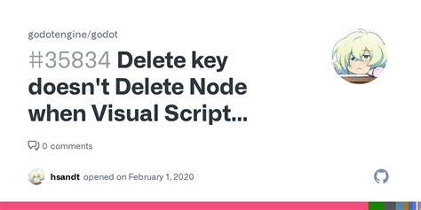 delete key doesn t delete node when visual script editor is open · issue 35834 · godotengine