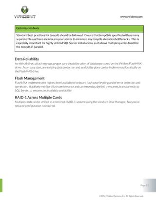 Implementing Flash Storage For SQL Server From Virident PDF