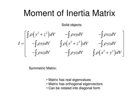 Inertia Formula Equations