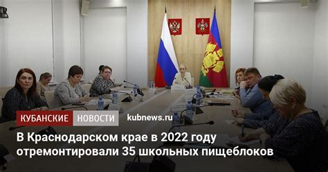 В Краснодарском крае в 2022 году отремонтировали 35 школьных пищеблоков 15 ноября 2022 г