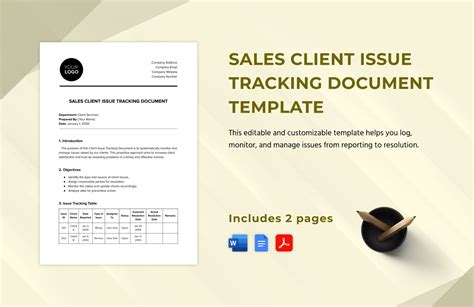 Sales Client Issue Tracking Document Template In Word PDF Google Docs