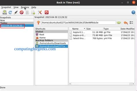 How Backup Files And Folders In Linux Using Backintime Tool Computingforgeeks