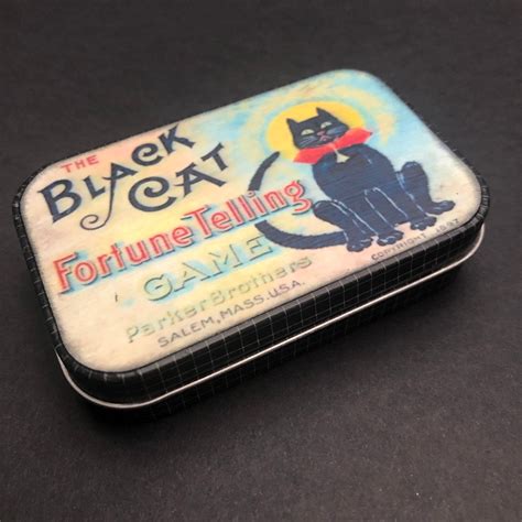 Vintage Black Cat Advertisement Altered Tin 2 Etsy