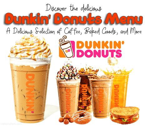 Dunkin Donuts Coffee Menu Coffee Baked Goods And More