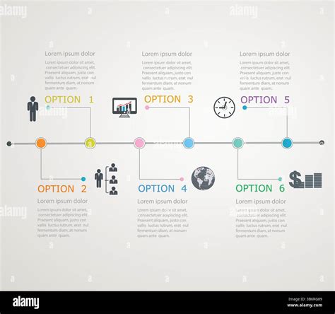 Timeline Infographics Template With Stepwise Structure Stock Vector Image And Art Alamy