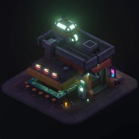 Artstation Cyber Bar Environment Art