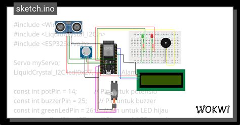 Water Level Sensor Pengembangan Copy Wokwi Esp32 Stm32 Arduino