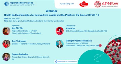 Webinar Health And Human Rights For Sex Workers In Asia And The Pacific In The Time Of COVID 19