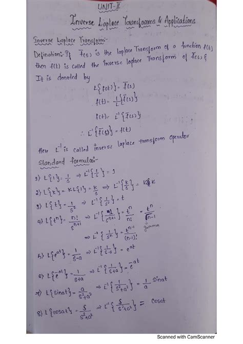 SOLUTION Inverse Laplace Transforms And Applications Studypool