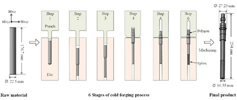 Schematic Of The Multi Stage Cold Forging Process Download