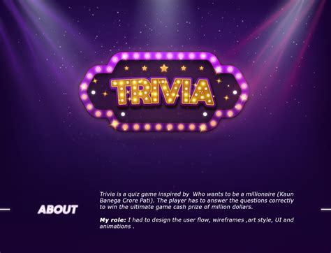 Trivia Game UI Behance
