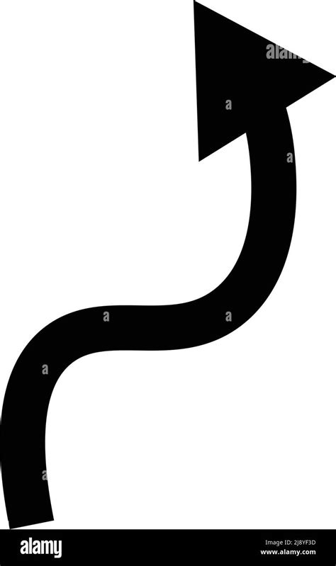 Wiggle And Rise Arrow Icon Editable Vector Stock Vector Image And Art Alamy