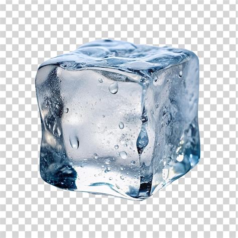 투명한 배경에 얼음 큐브 1 개 프리미엄 Psd 파일